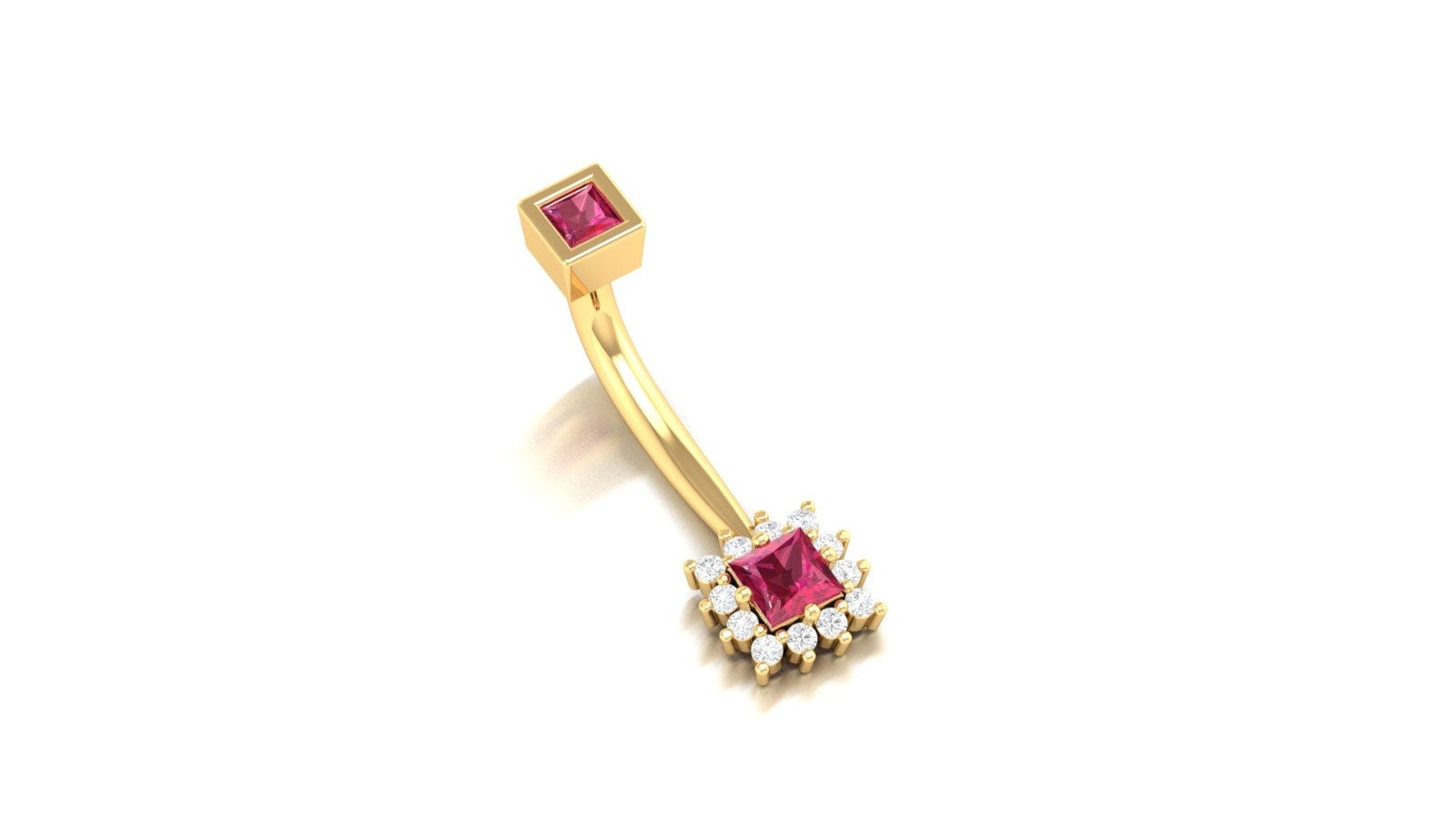 14k Navel Piercing, Sapphier Belly Button Ring, Rook Bellty Eyebrow Lip ...