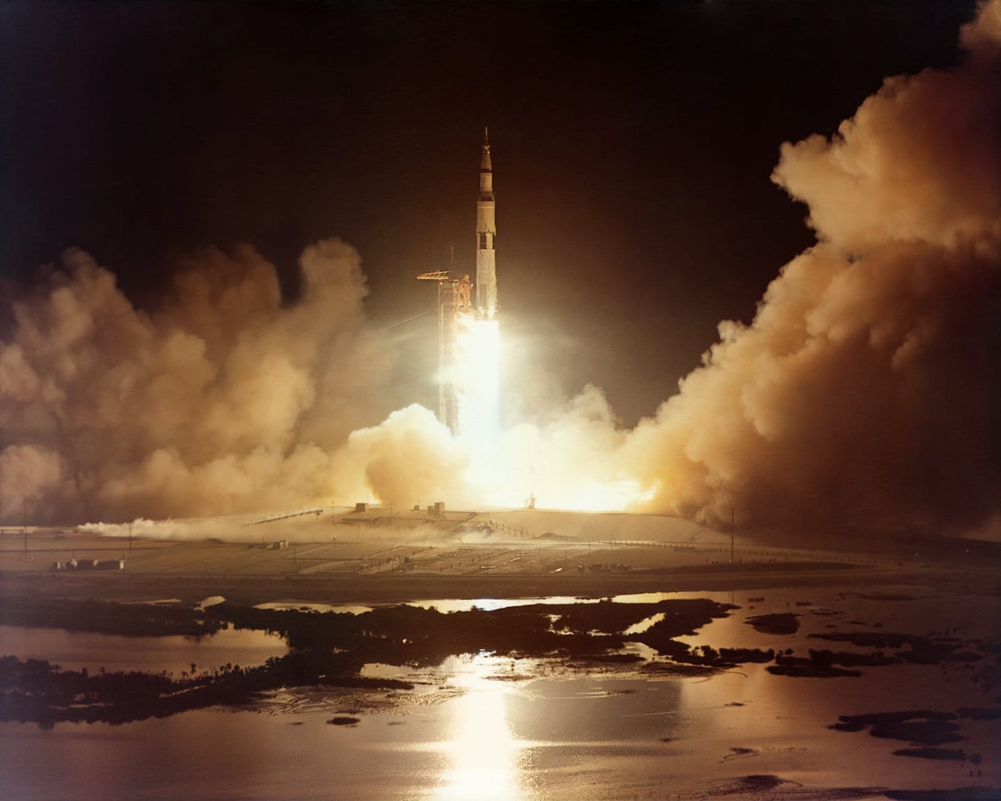 Apollo Mission Saturn V Night Launch - Etsy