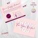 Business Thank You Card Template, Printable or Digital Thank You Card ...