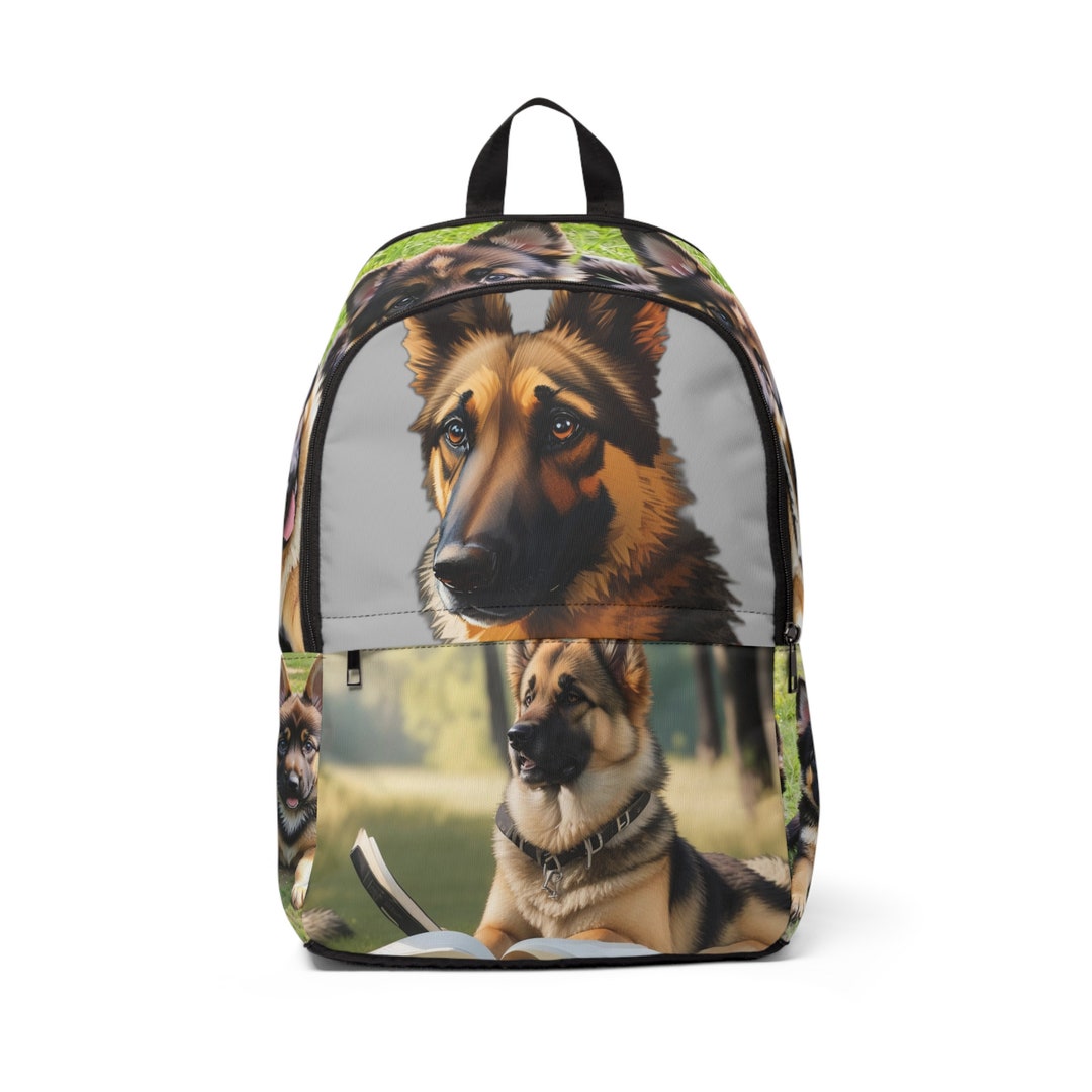 Unisex Fabric Backpack German Shepherd Dog Lover Design - Etsy