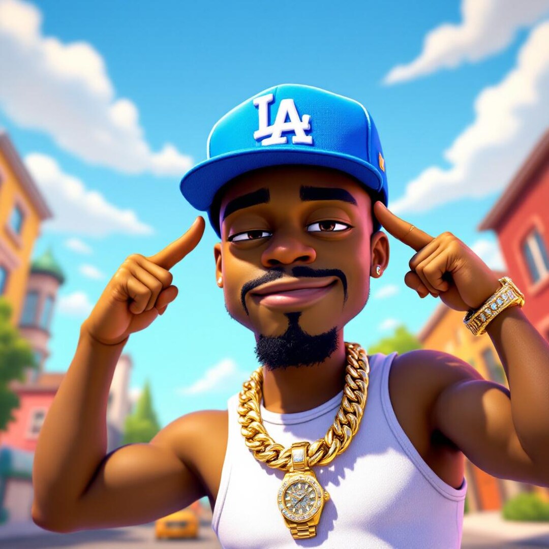 Simpsons-inspired Dababy Character Digital Art – Instant Download - Etsy