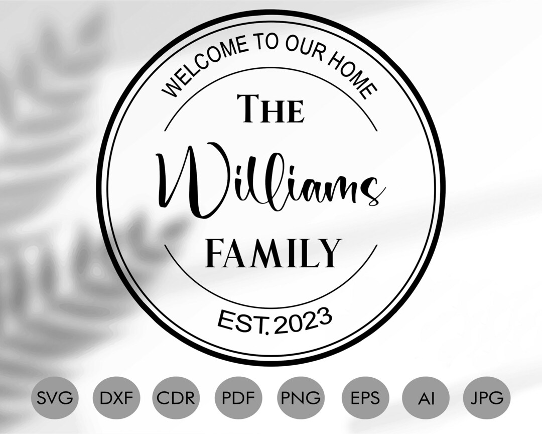 Family Name Sign Svg Files for Cricut I Last Name SVG I Floral Frame ...