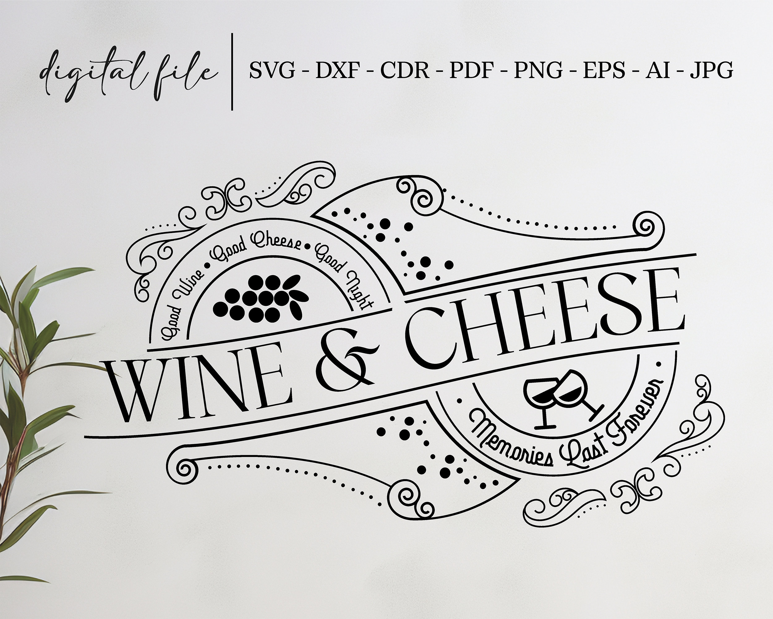 Wine and Cheese Svg I Charcuterie Board Svg I Cutting Board Svg I Vintage Badge Charcuterie Svg ...