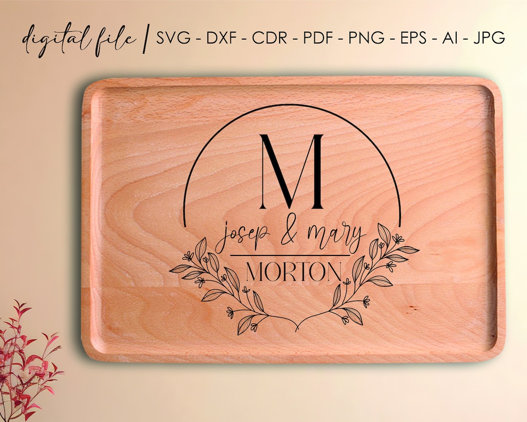 Cutting Board SVG, Chopping Board Svg, Cheese Board Svg, Floral Frame ...