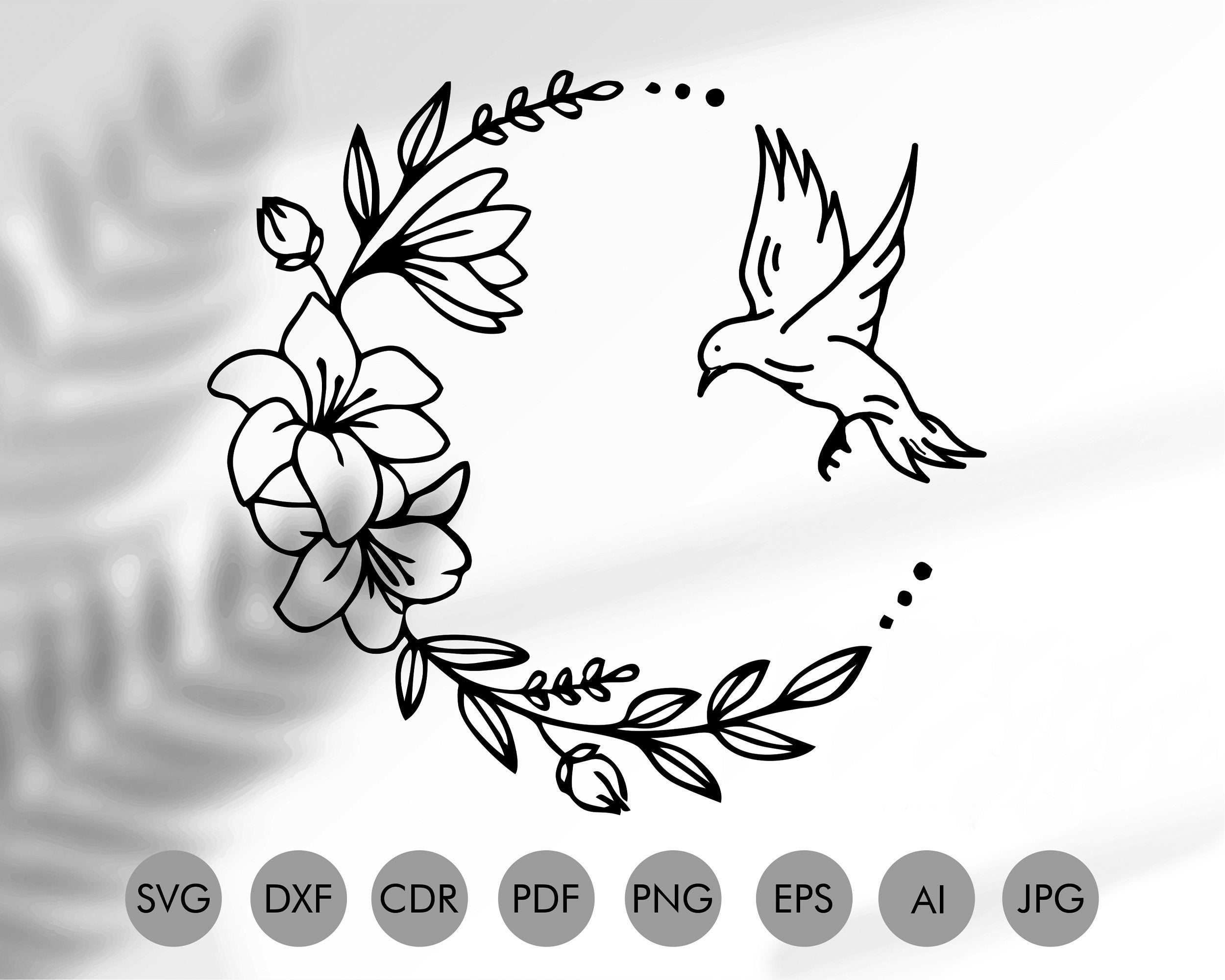 Floral Frame Svg I Wreath Svg I Circle Border Svg I Laurel Wreath Svg I ...
