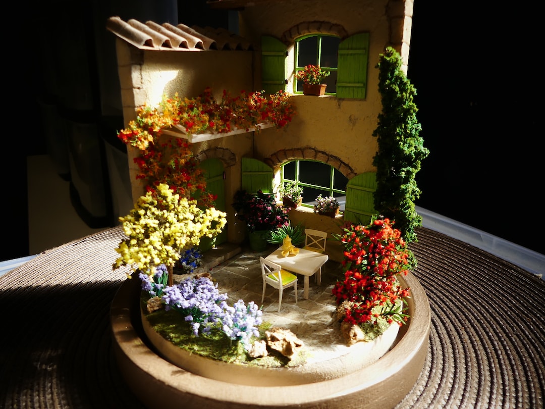 Provençal-style House Diorama in a Glass Bell Jar - Etsy