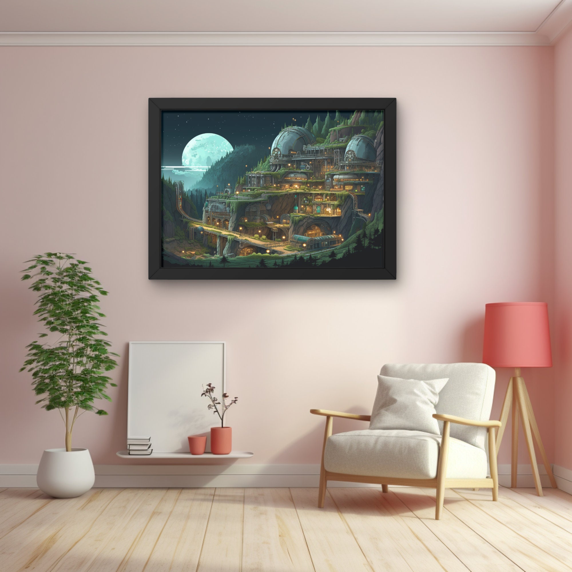 Pixel Art 8 Bit Poster //quarry// Retro Futurism Decoration - Etsy