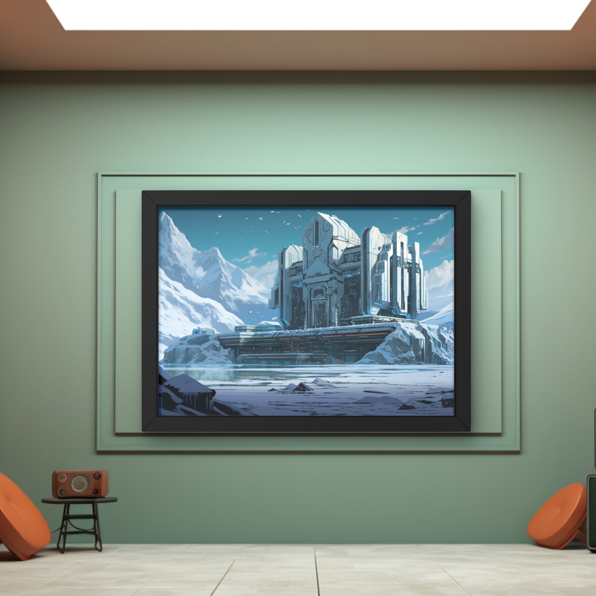 Pixel Art 8 Bit Poster //antarctica// Retro Futurism - Etsy