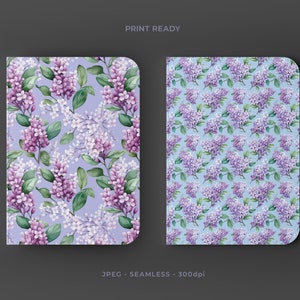 Lilac Floral Digital Paper Seamless Purple Floral Digital Paper for ...