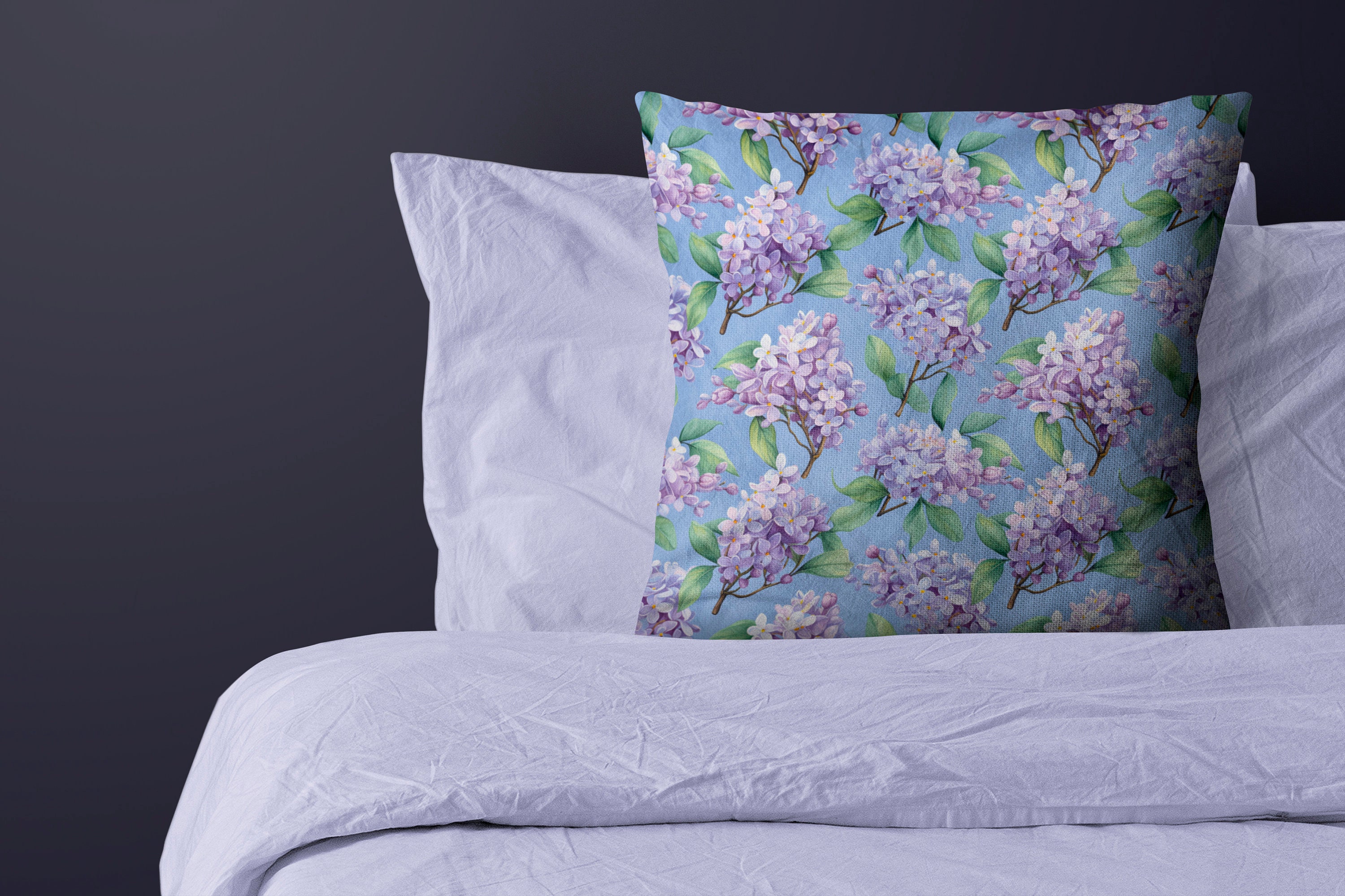 Lilac Floral Digital Paper Seamless Purple Floral Digital Paper for ...