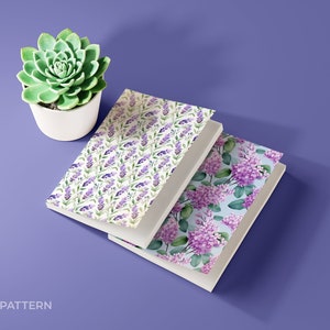 Lilac Floral Digital Paper Seamless Purple Floral Digital Paper for ...