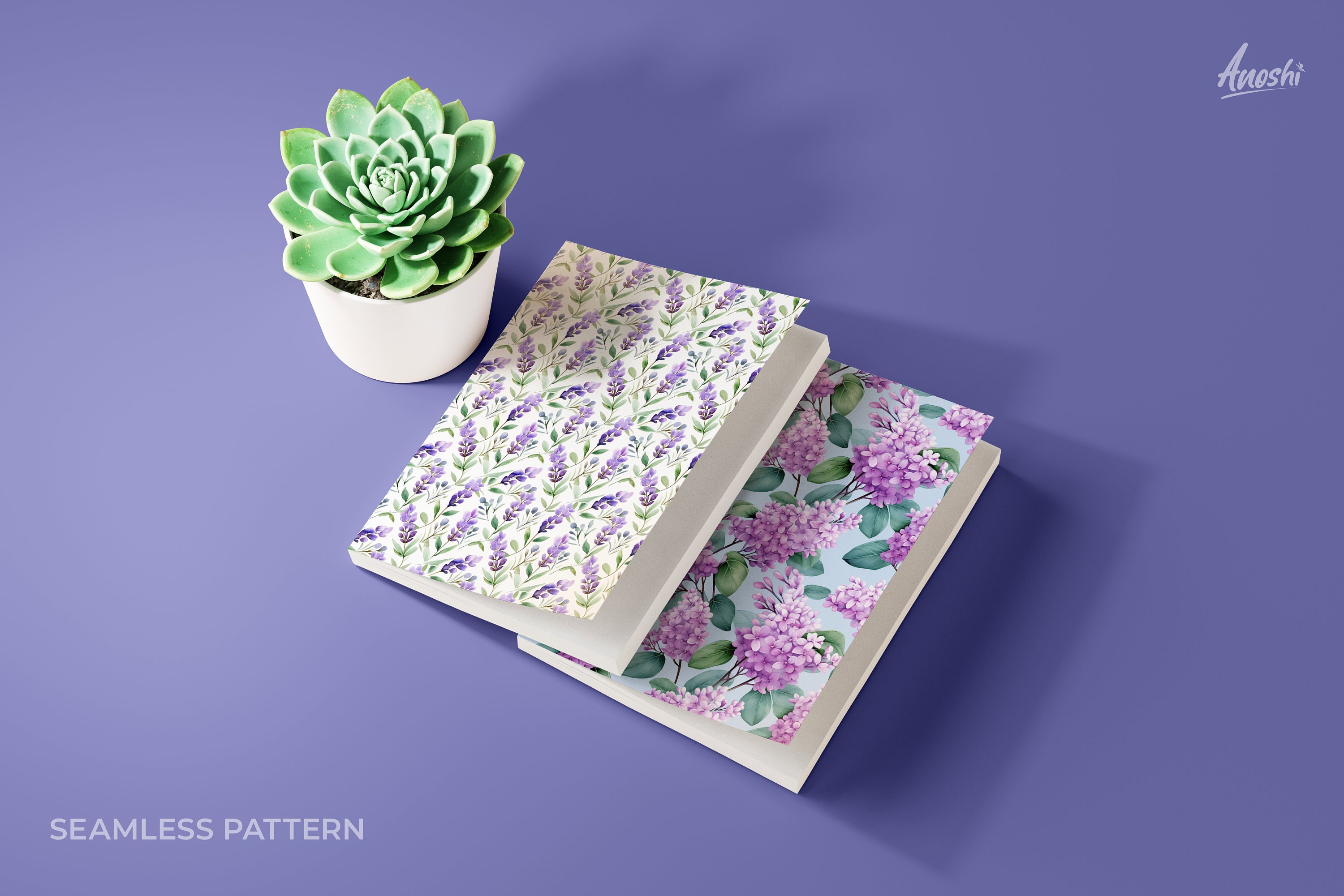 Lilac Floral Digital Paper Seamless Purple Floral Digital Paper for ...