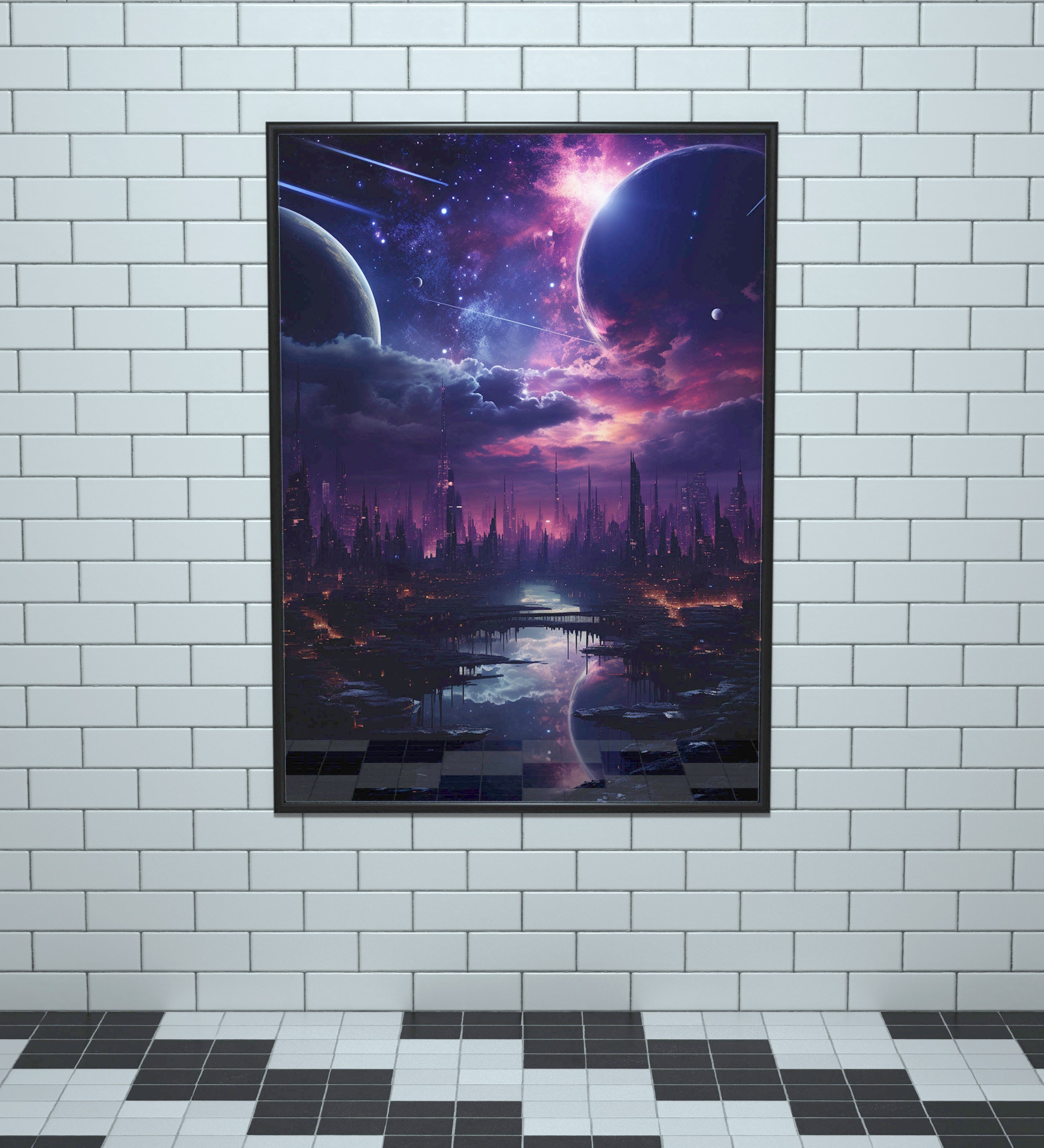 Retro Style Digital Poster, Scarlet Visions Dreamy Collages in ...