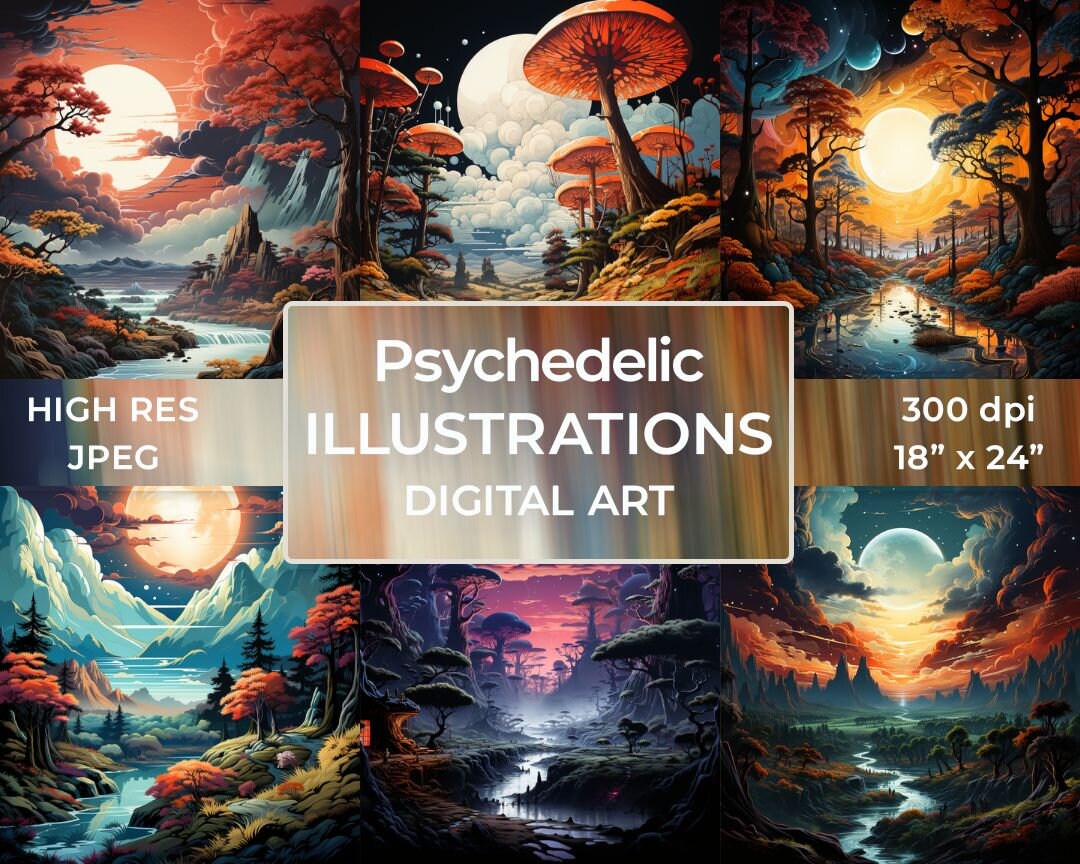 Poster Art Retro Futuristic Fantasy City Landscape Digital Art Print ...