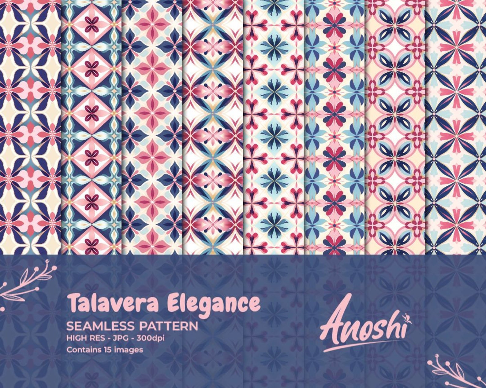 Mexican Seamless Digital Paper Patterns Seamless Moroccan Pattern ...