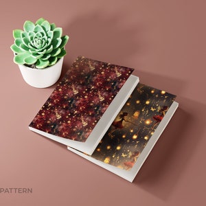 Burgundy & Gold Luxury Digital Paper Seamless Red Gold Foil Backgrounds ...