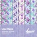 Lilac Floral Digital Paper Seamless Purple Floral Digital Paper for ...