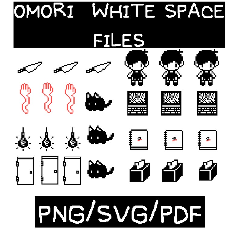 Omori Digital Art Files Printable Artwork PNG SVG PDF - Etsy