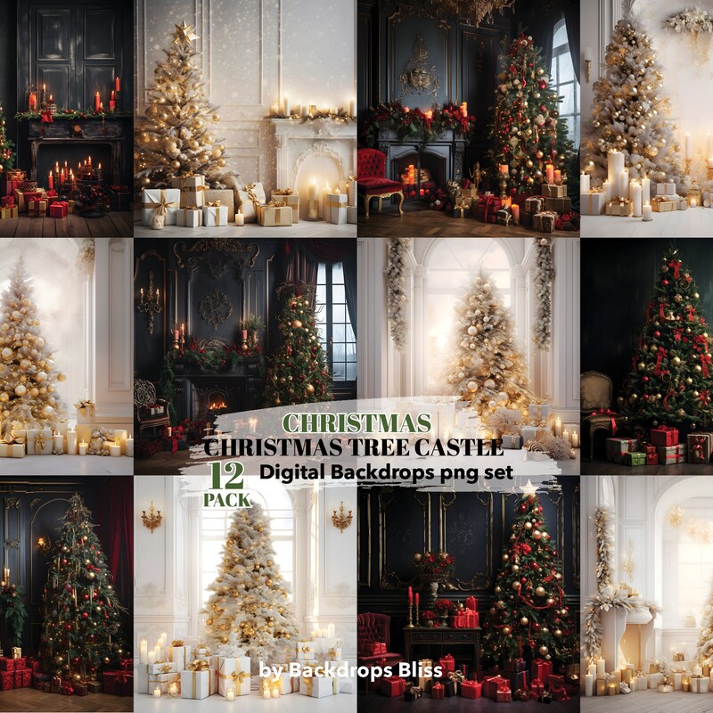 Christmas Digital Backdrop - Etsy