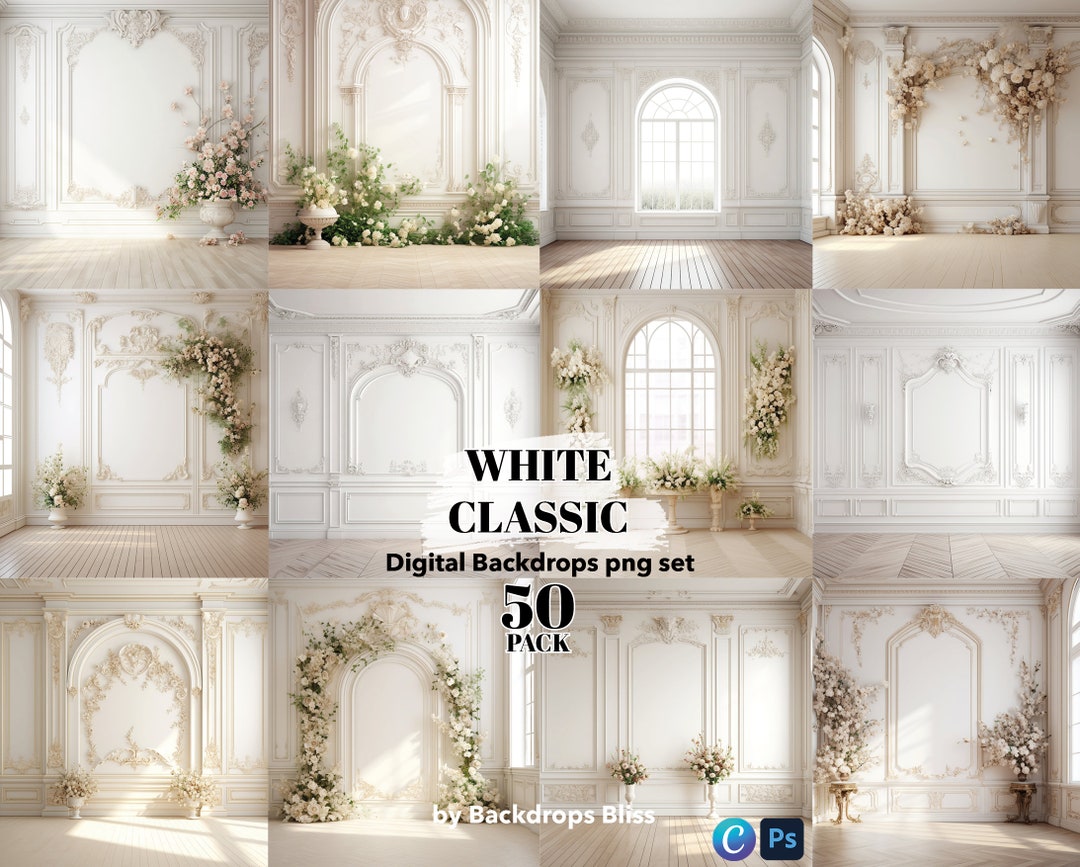 White Digital Backdrop Maternity Overlays White Digital Backdrop Dance ...