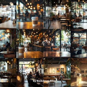 Coffee Shop Backdrop Zoom Background Office Webcam Overlay Coffee Shop ...