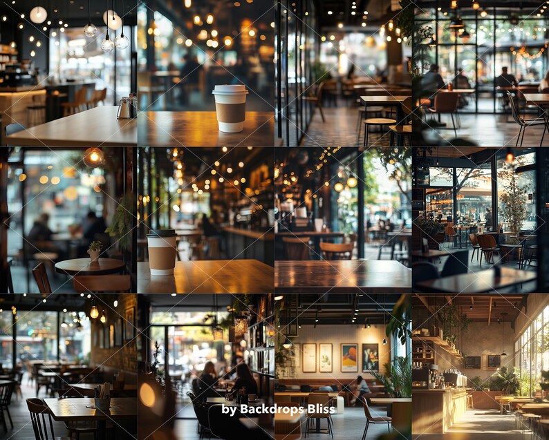 Coffee Shop Backdrop Zoom Background Office Webcam Overlay Coffee Shop ...