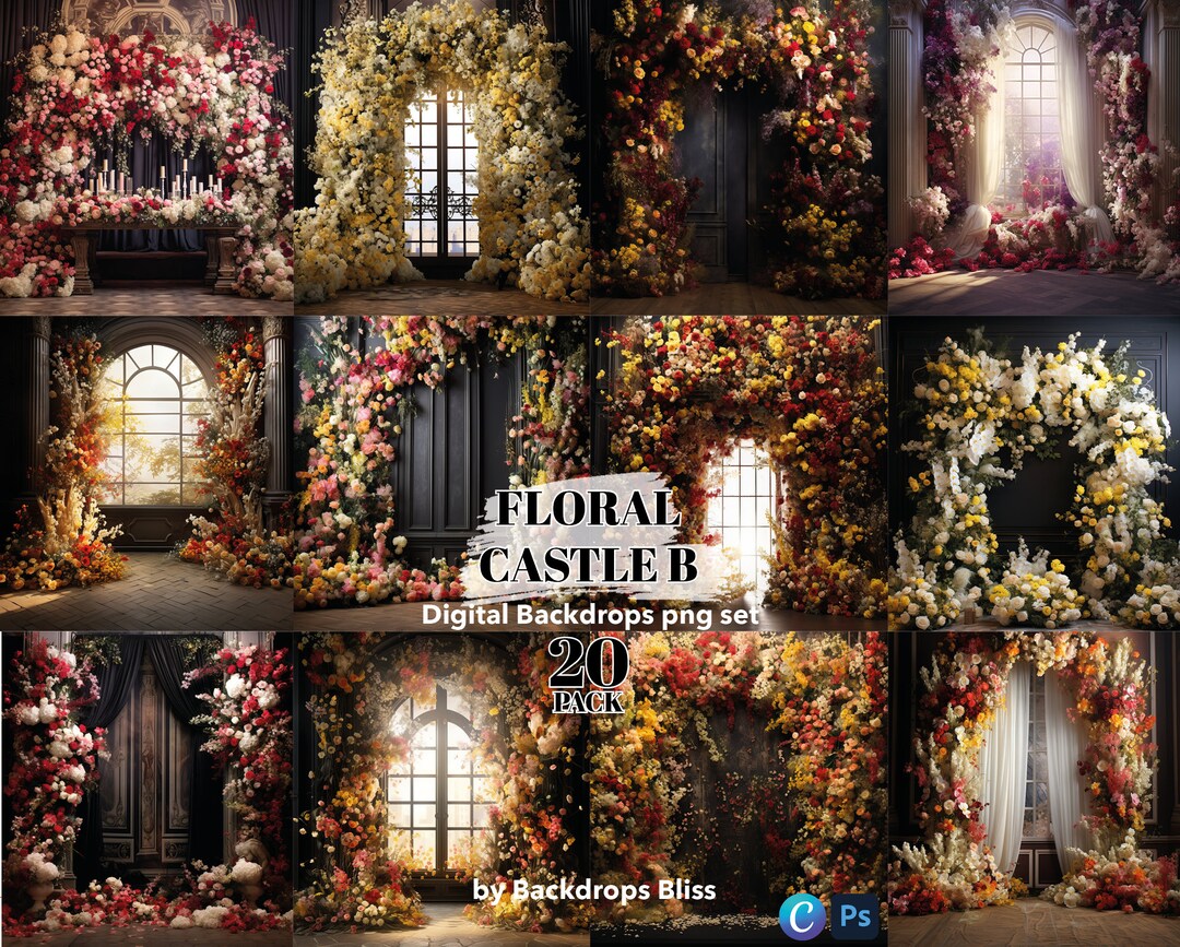 Floral Maternity Digital Backdrop Colorful Floral Maternity Backdrop ...