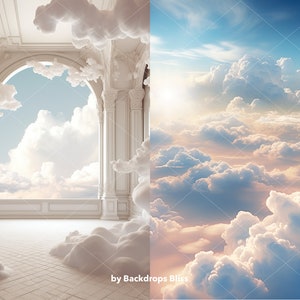 Sky Above Clouds Digital Backdrop Cloud Toddler Digital Backdrop Cloud ...