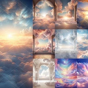 Sky Above Clouds Digital Backdrop Cloud Toddler Digital Backdrop Cloud ...