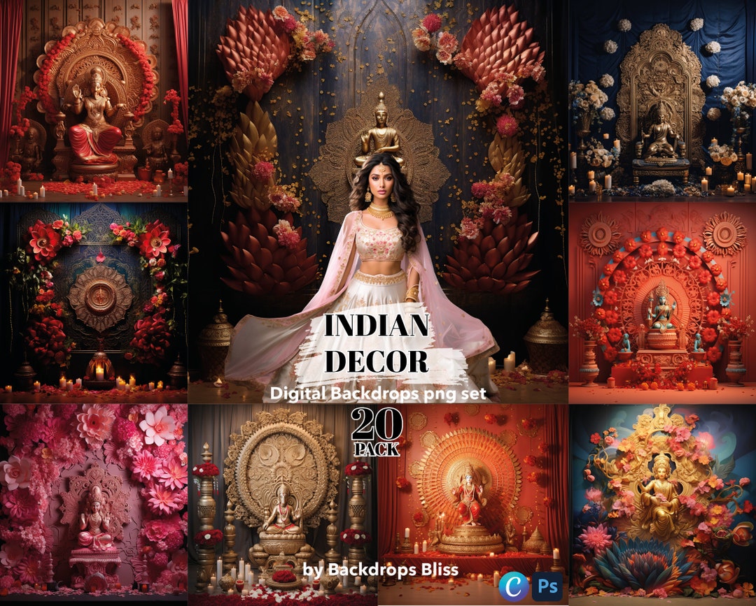 Pooja Backdrop Indian Backdrop Puja Backdrop Indian Wall Decor Mehndi ...