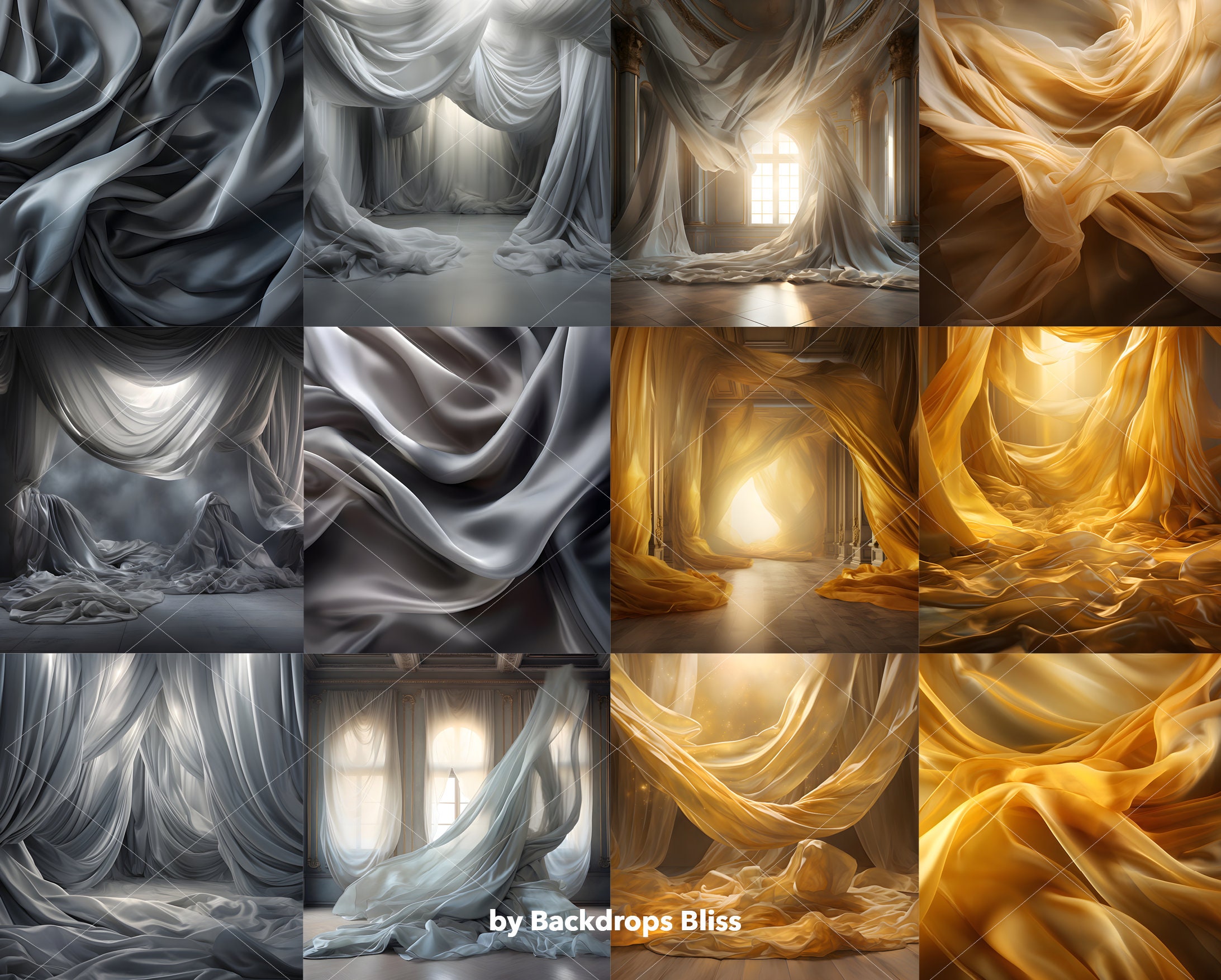 Color Silk Digital Backdrop Multi-colored Flowing Fabric Backdrop ...