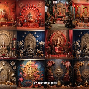 Pooja Backdrop Indian Backdrop Puja Backdrop Indian Wall Decor Mehndi ...