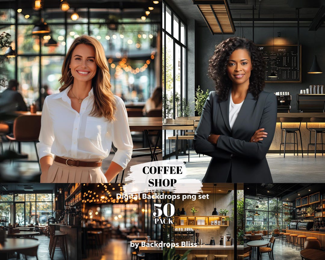 Coffee Shop Backdrop Zoom Background Office Webcam Overlay Coffee Shop ...