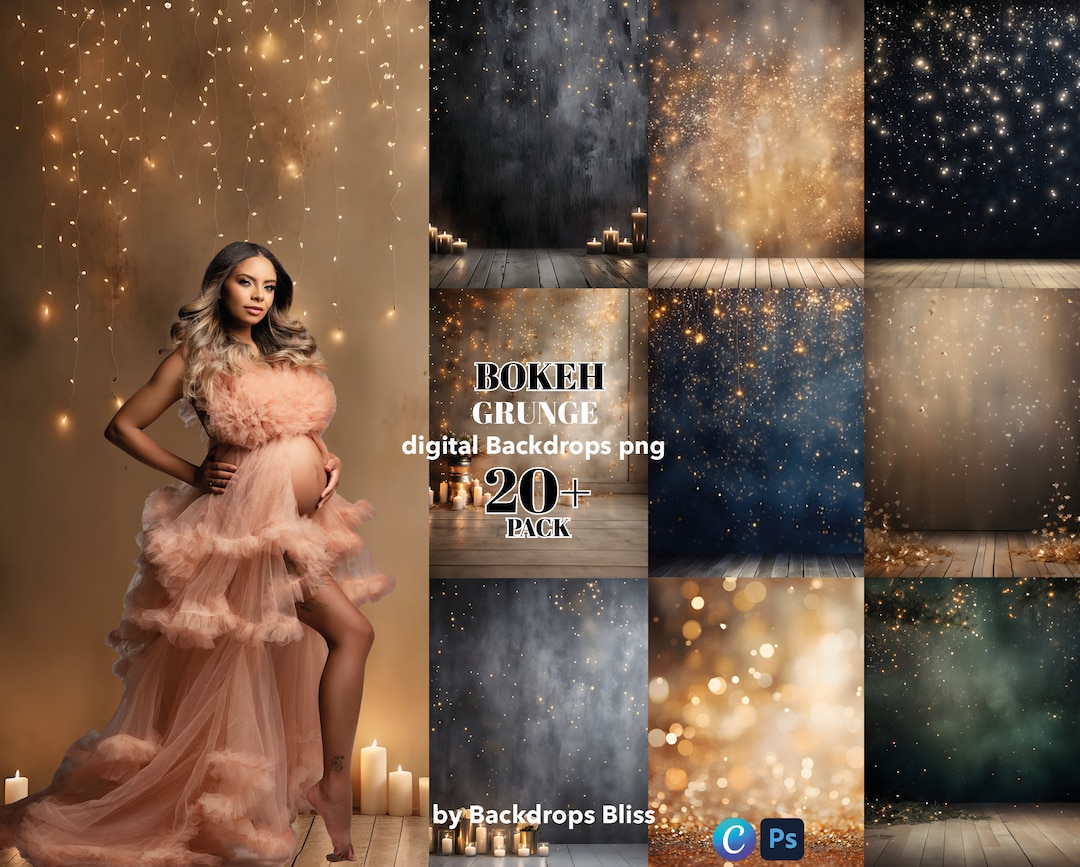 Maternity Digital Backdrop Portrait Backdrop Bokeh Grunge Digital ...