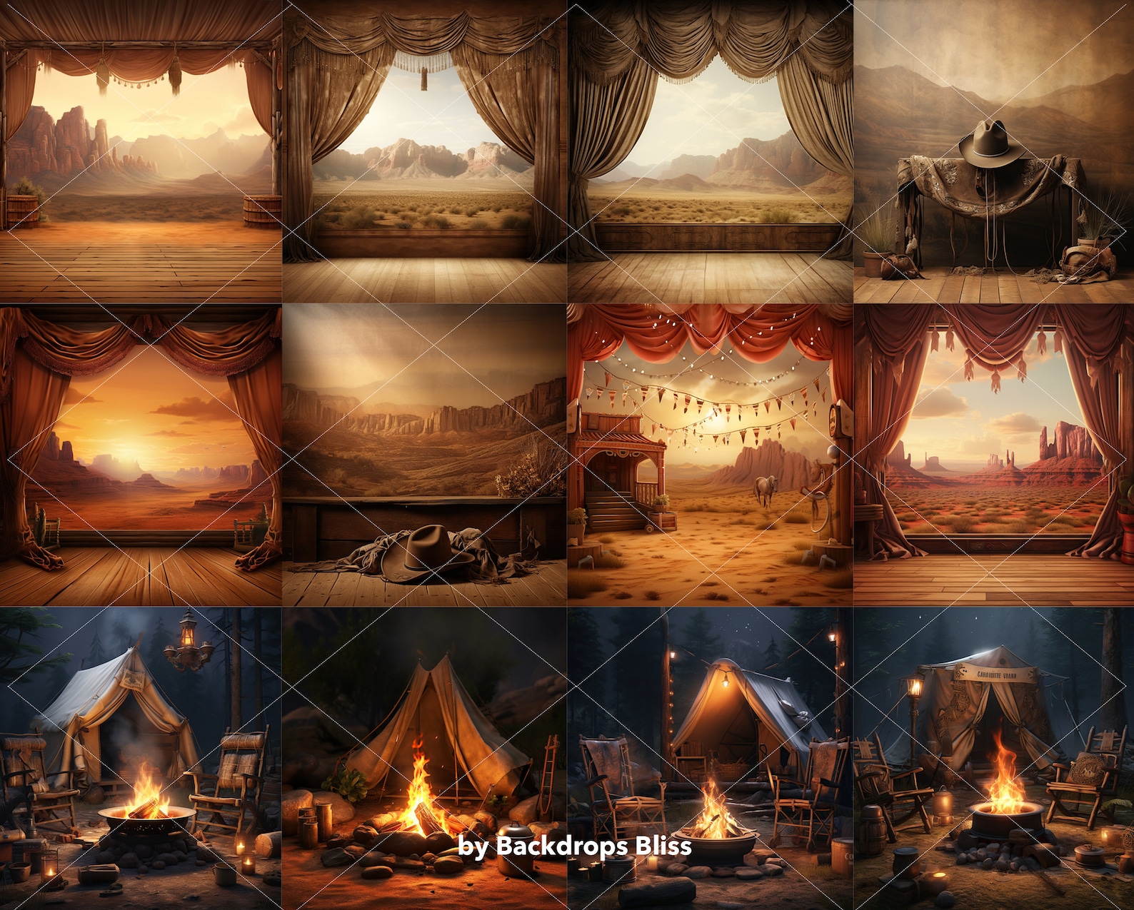 Digital Backdrop Western Saloon Backdrop Western Wedding Backdrop ...