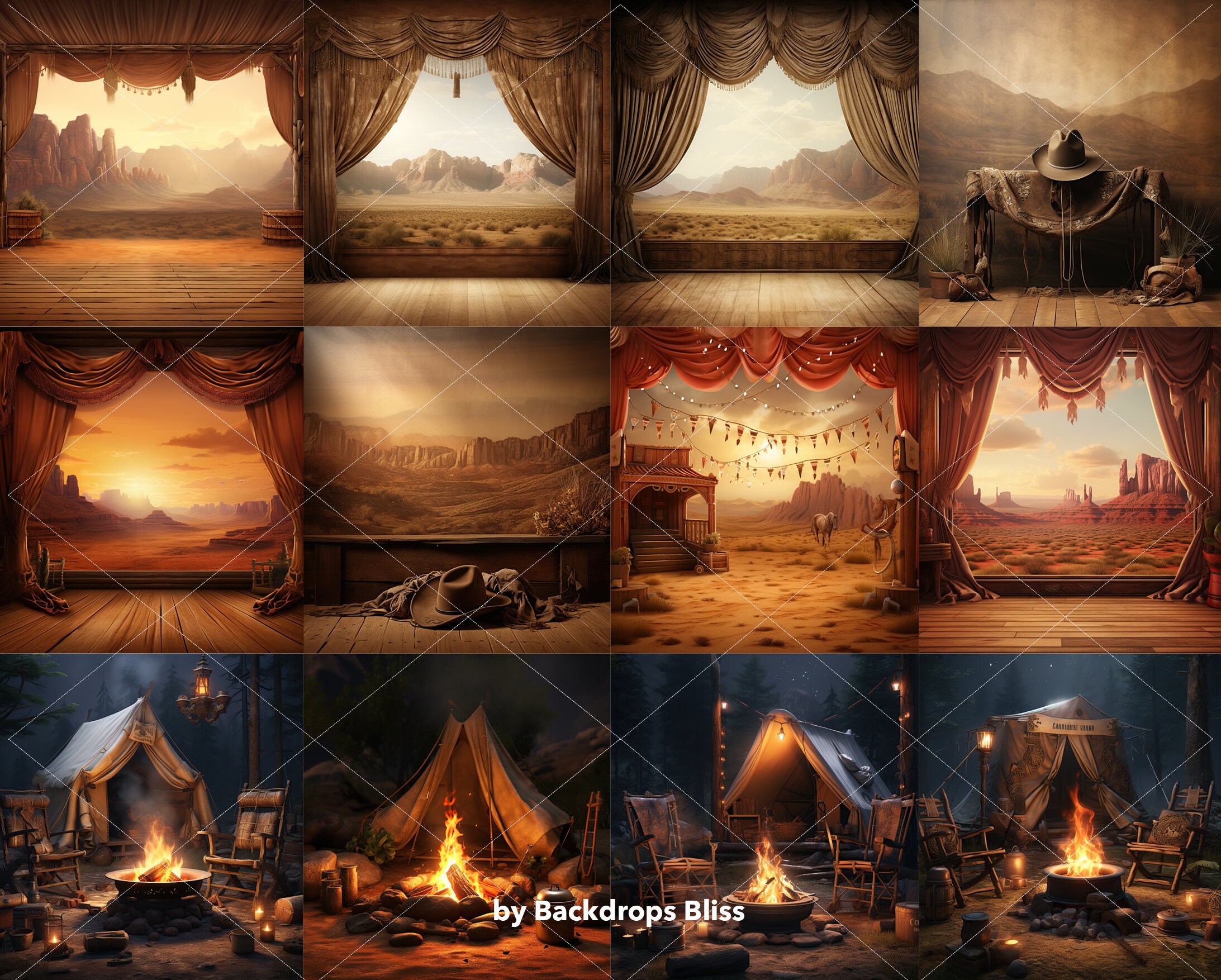 Digital Backdrop Western Saloon Backdrop Western Wedding Backdrop ...