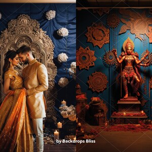 Pooja Backdrop Indian Backdrop Puja Backdrop Indian Wall Decor Mehndi ...