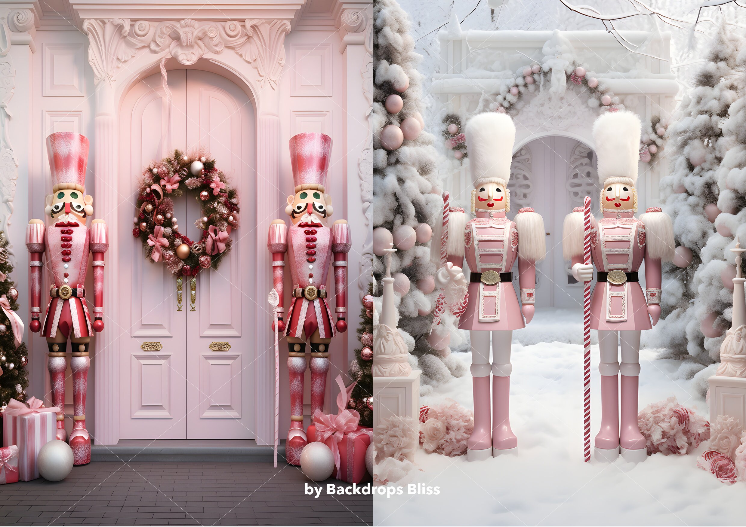 Christmas Nutcracker Digital Backdrop Christmas Bundle Backdrop ...