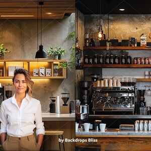 Coffee Shop Backdrop Zoom Background Office Webcam Overlay Coffee Shop ...