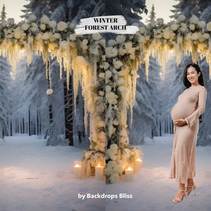 Maternity Digital Backdrop Christmas Digital Backdrop Floral Arch ...