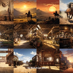 Digital Backdrop Western Saloon Backdrop Western Wedding Backdrop ...