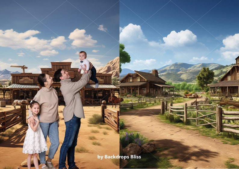 Digital Backdrop Western Saloon Backdrop Western Wedding Backdrop ...