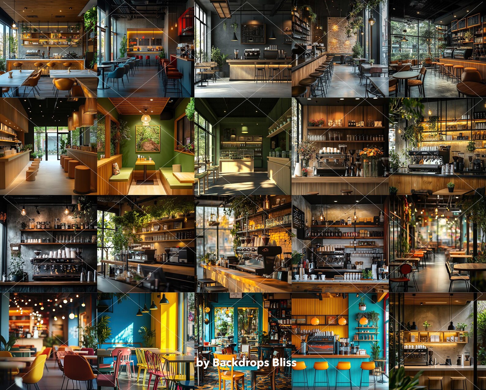 Coffee Shop Backdrop Zoom Background Office Webcam Overlay Coffee Shop ...
