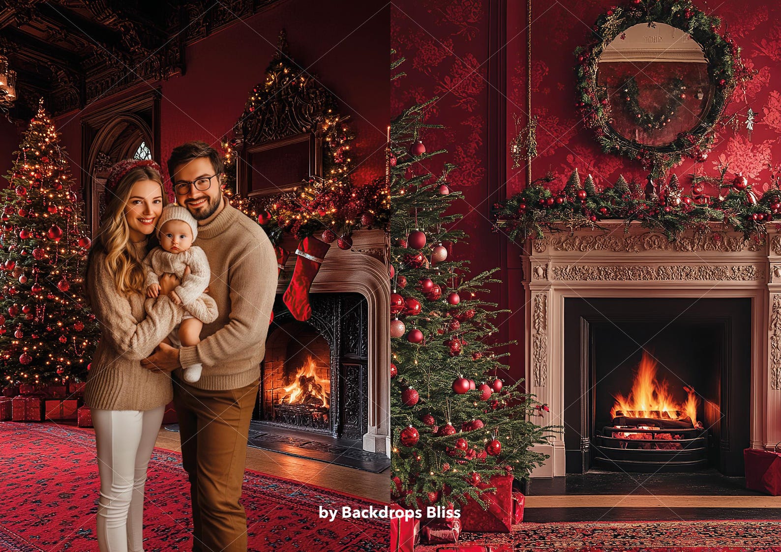 Christmas Overlay Christmas Digital Backdrop Christmas Tree Overlay ...