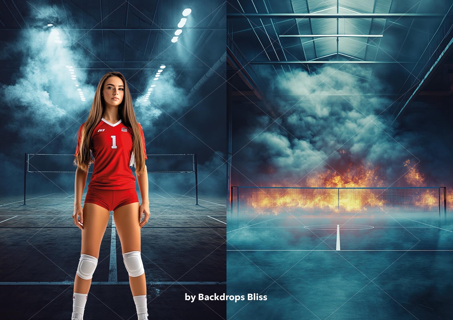 Volleyball Background Volleyball Digital Background Sports Background ...