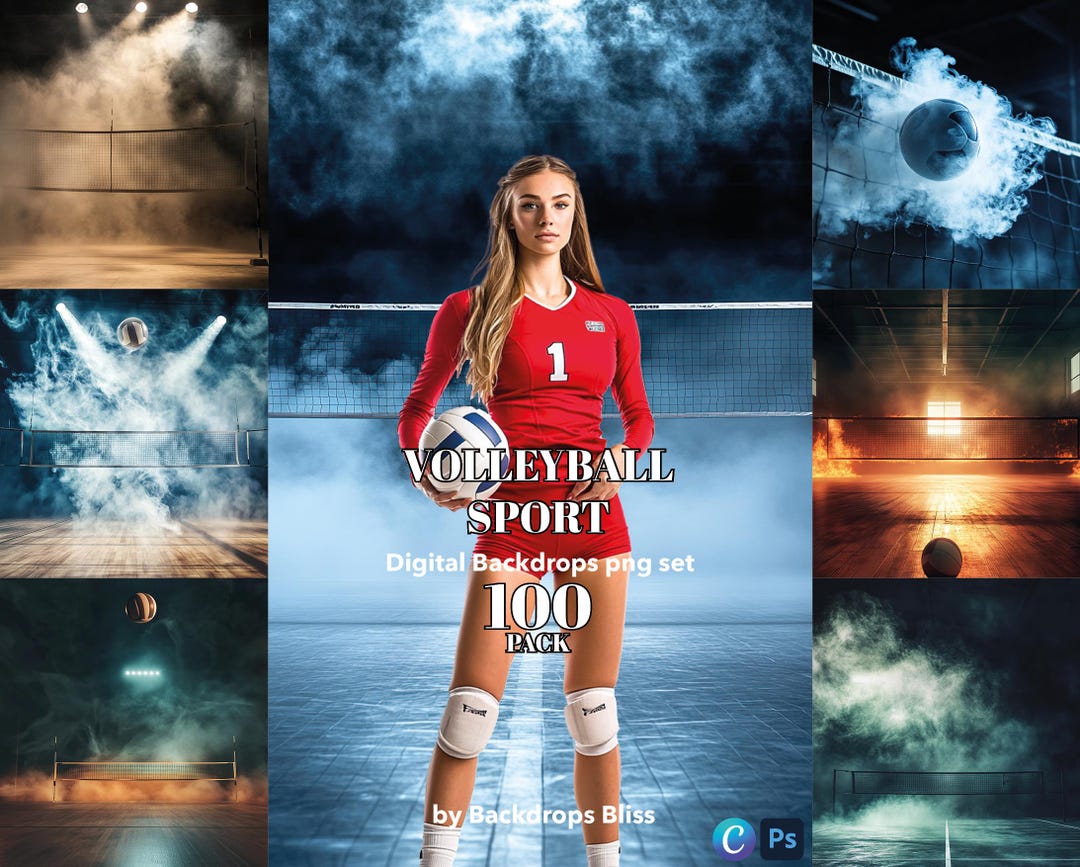 Volleyball Background Volleyball Digital Background Sports Background ...