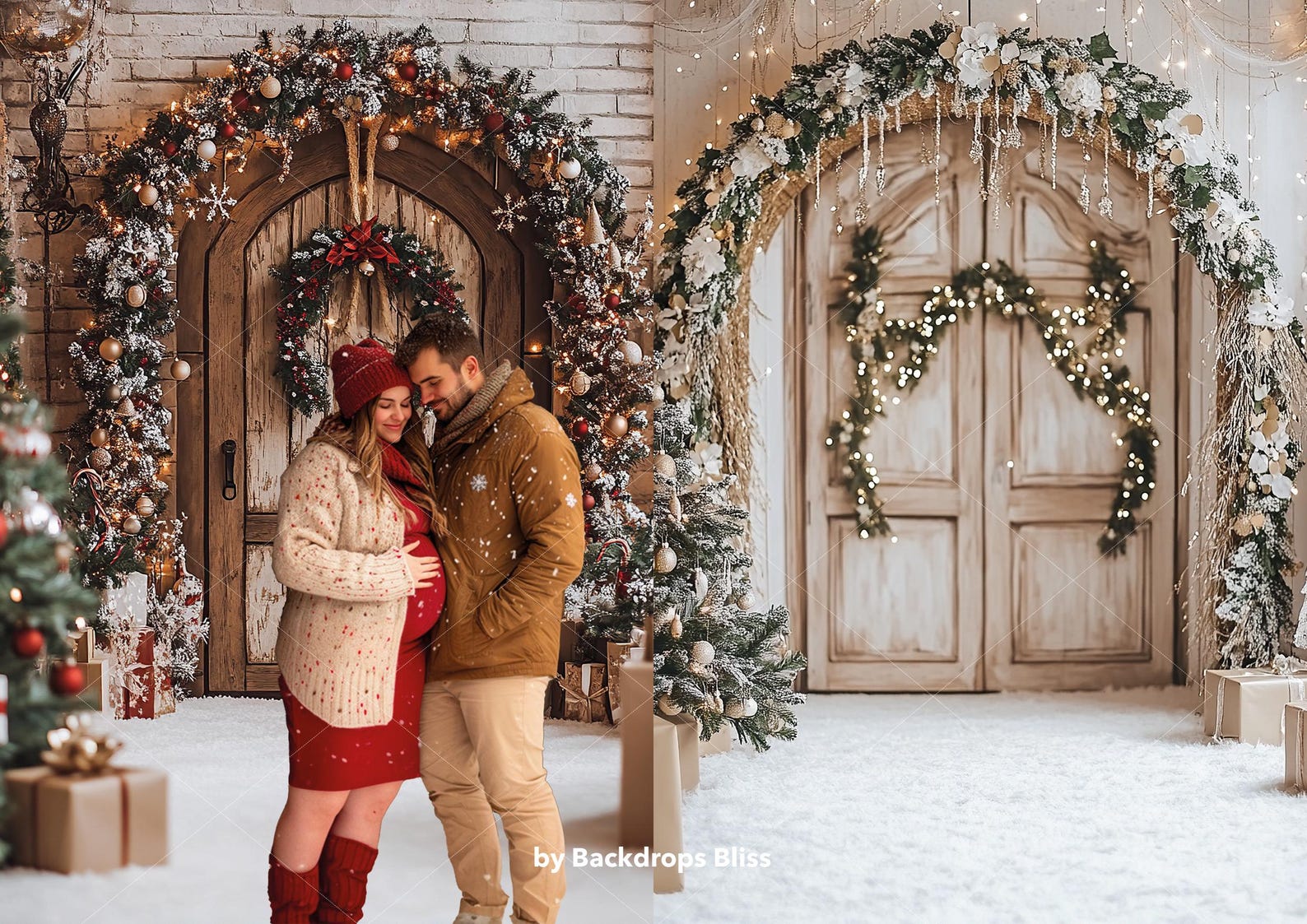 Christmas Overlay Christmas Backdrop Christmas Village Backdrop ...