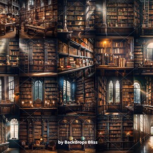 Bookshelf Decor Zoom Background Office Virtual Background Library ...