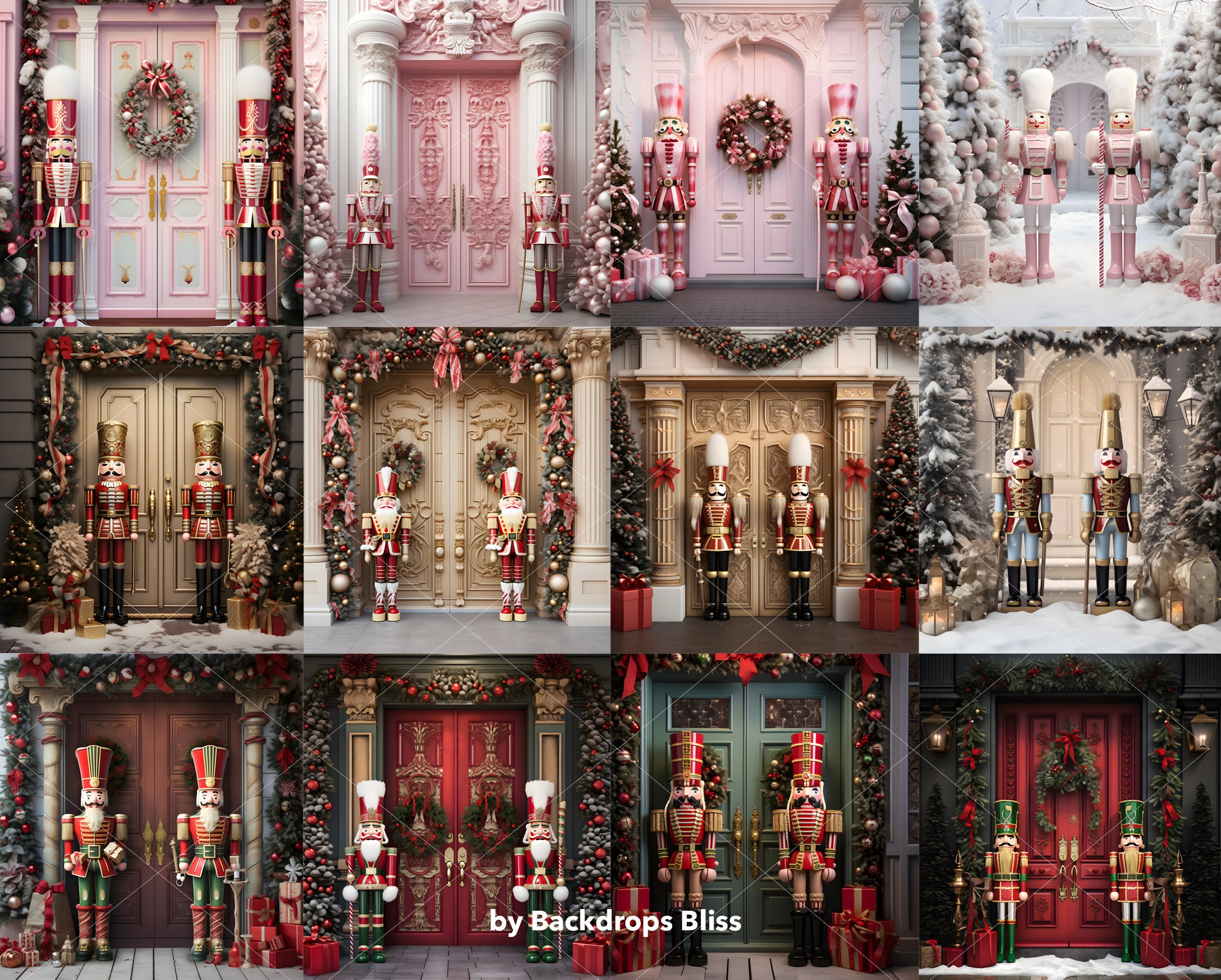 Christmas Nutcracker Digital Backdrop Christmas Bundle Backdrop ...