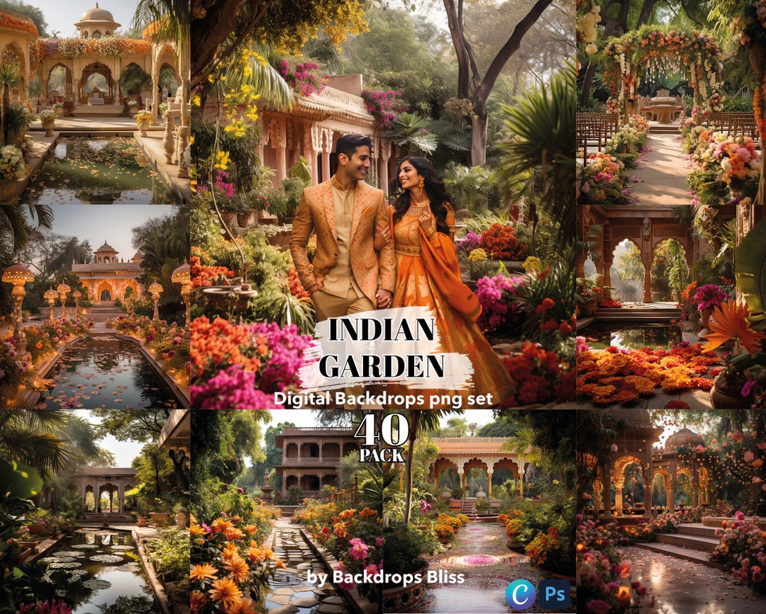 Indian Backdrop Flower Greenery Backdrop Outdoor and Garden Backdrop ...